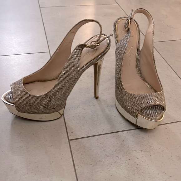 Jessica Simpson | Shoes | Gold Jessica Simpson High Heel | Poshmark